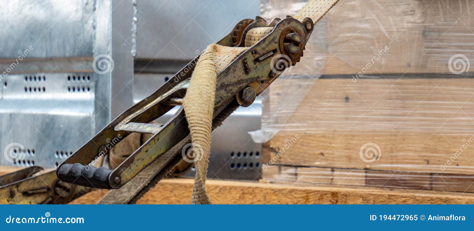 Truck Strap for Securing Cargo Stock Image - Image of fastening, test ...