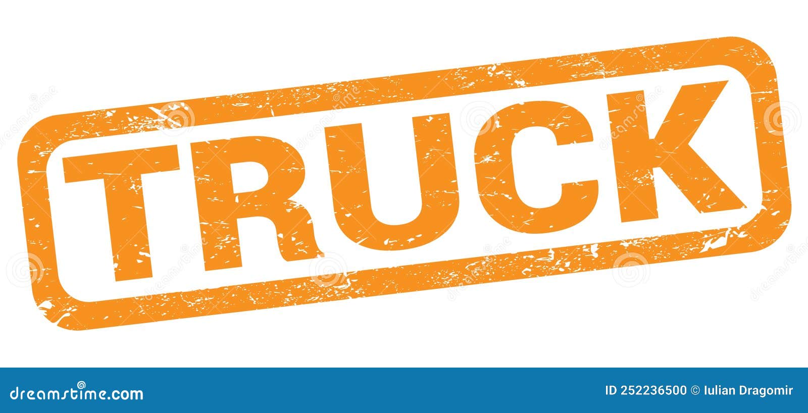 TRUCK Text Written on Orange Rectangle Stamp Stock Illustration ...