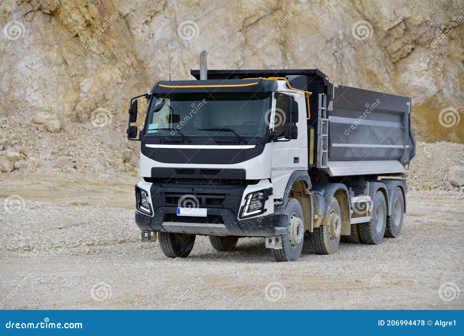Truck Tiper, Dumper in Quarry Stock Photo - Image of industrial ...