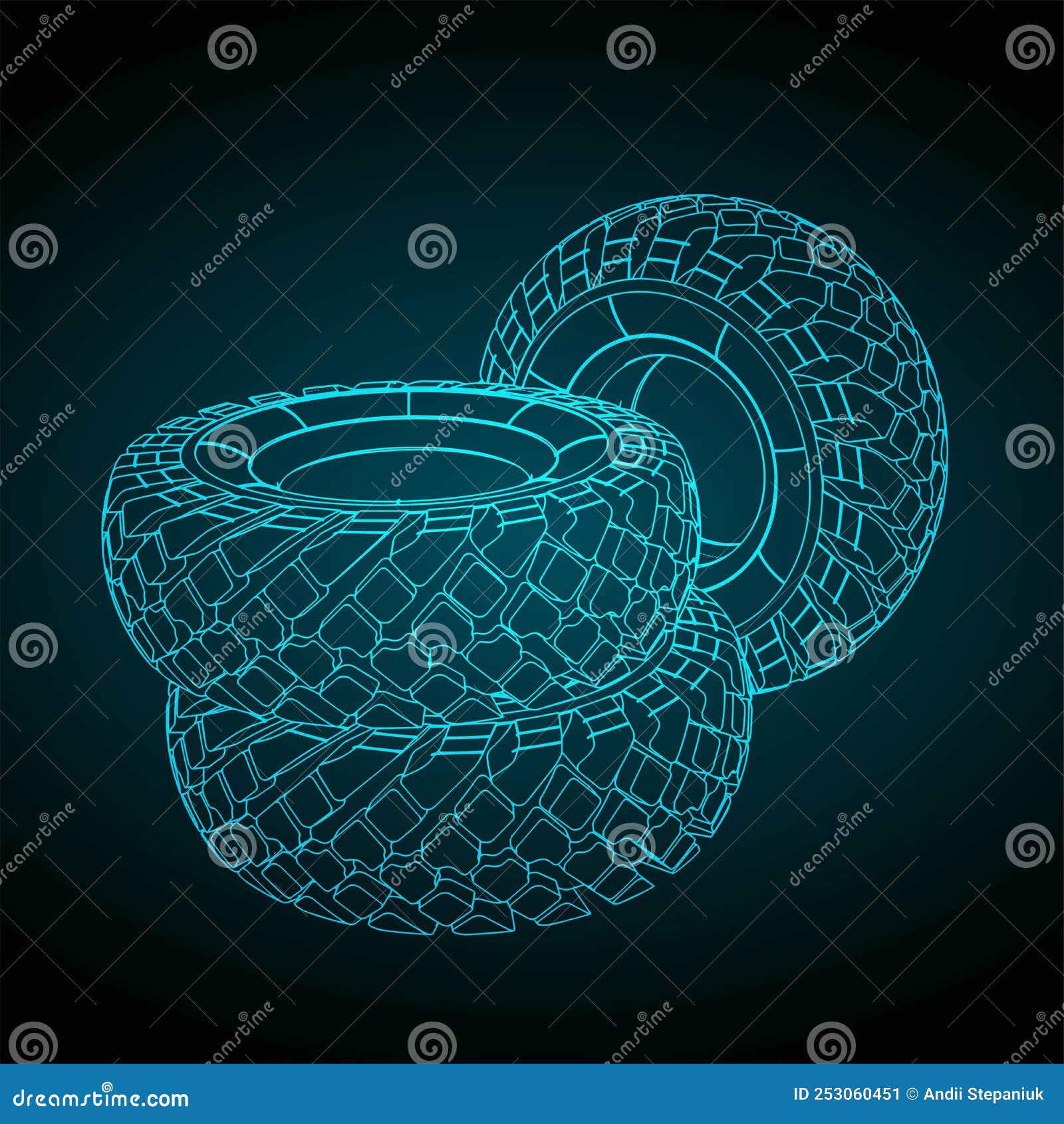 Truck tire drawings stock vector. Illustration of circle - 253060451