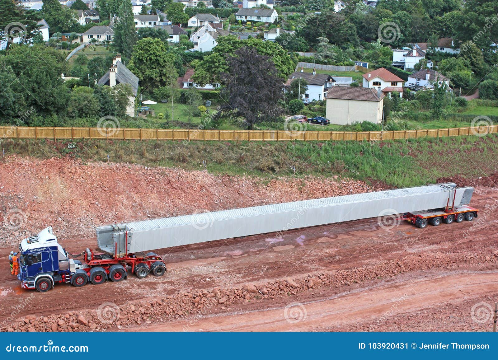 Truck Transporting Concrete Beam Editorial Photo - Image of heavy ...