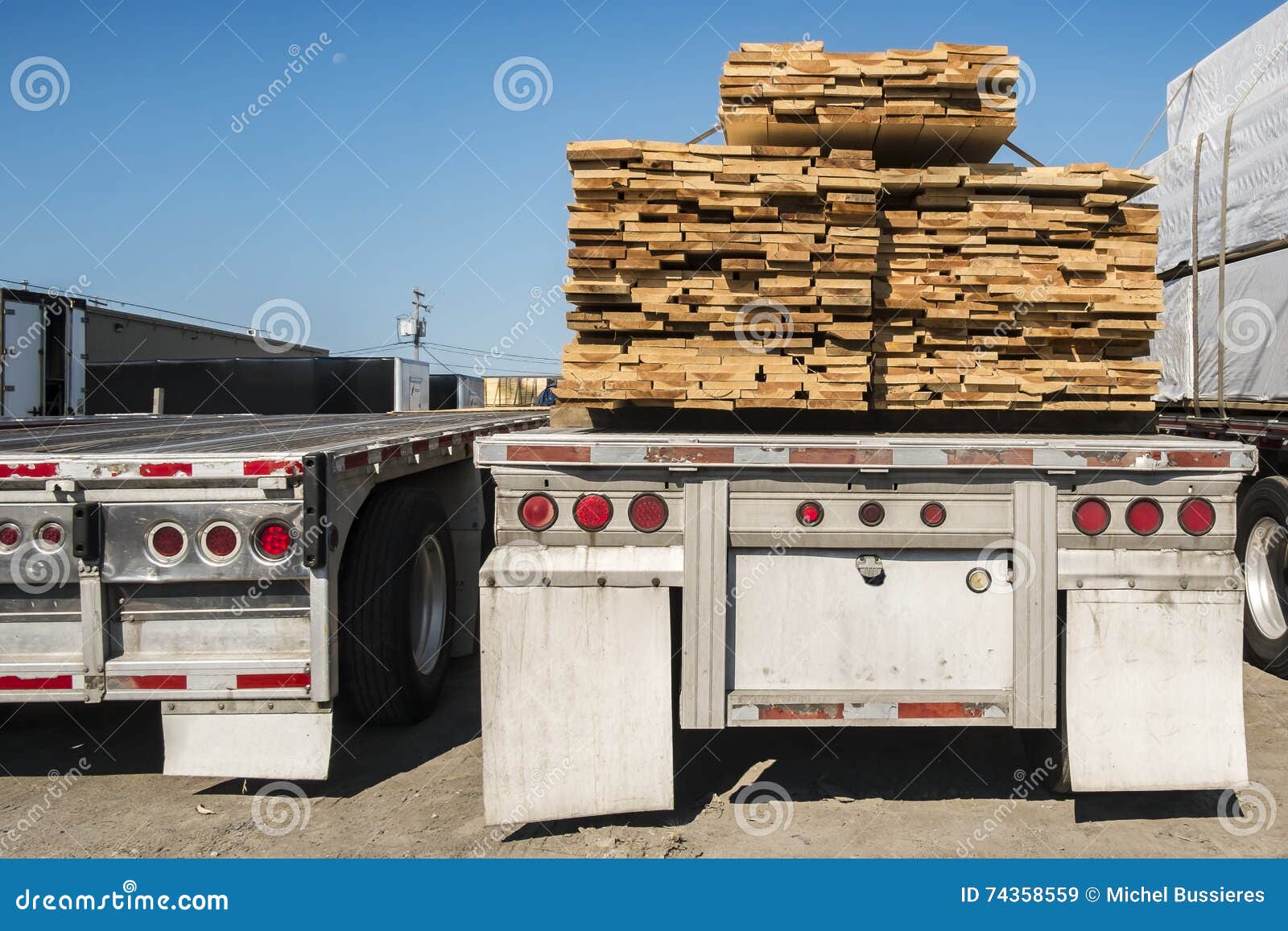 Truck transporting wood stock image. Image of transporting - 74358559