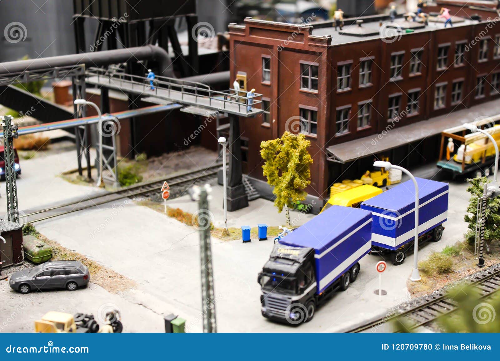 Truck Transports Cargo Stop at the Station Stock Photo - Image of ...