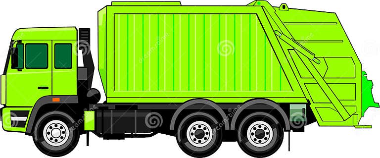 Truck for trash stock vector. Illustration of trash, collecting - 23402110
