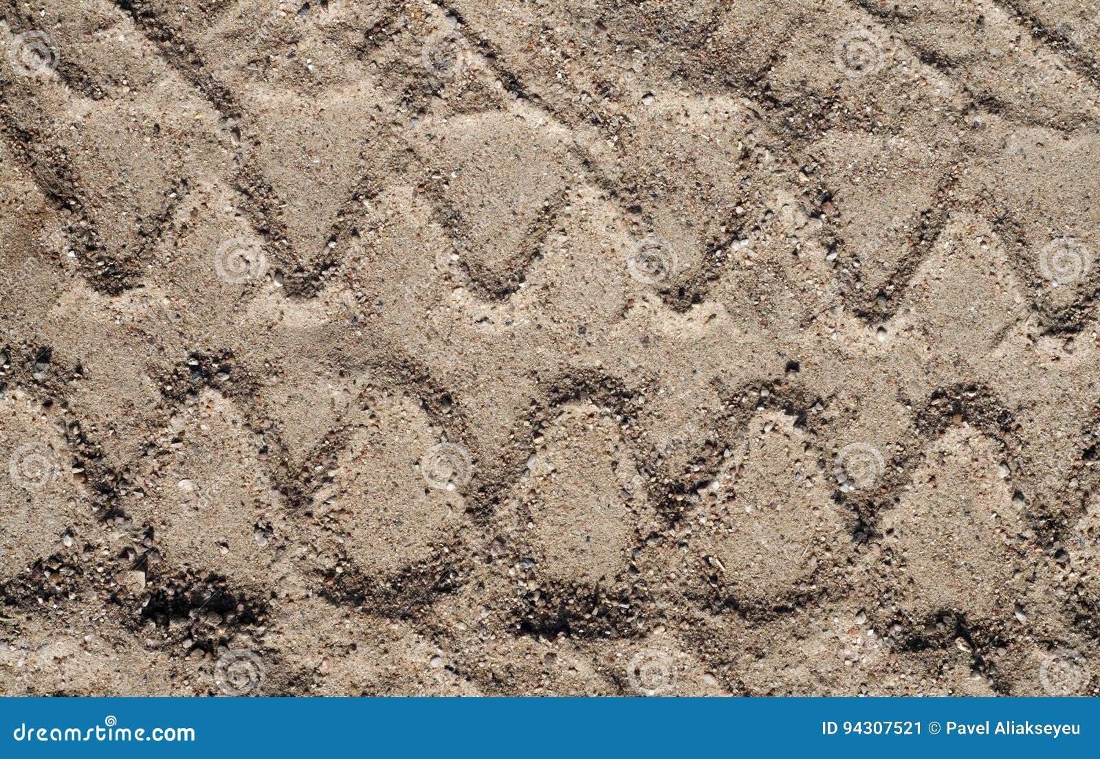 Truck Tyre Imprint on Sand Surface. Stock Image - Image of shape, print ...