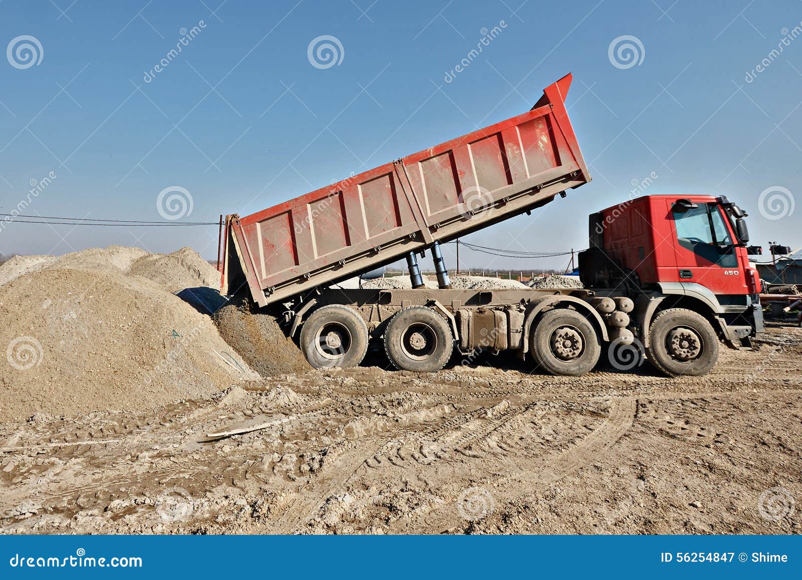 Truck Unloading Sand Stock Images - Download 821 Photos