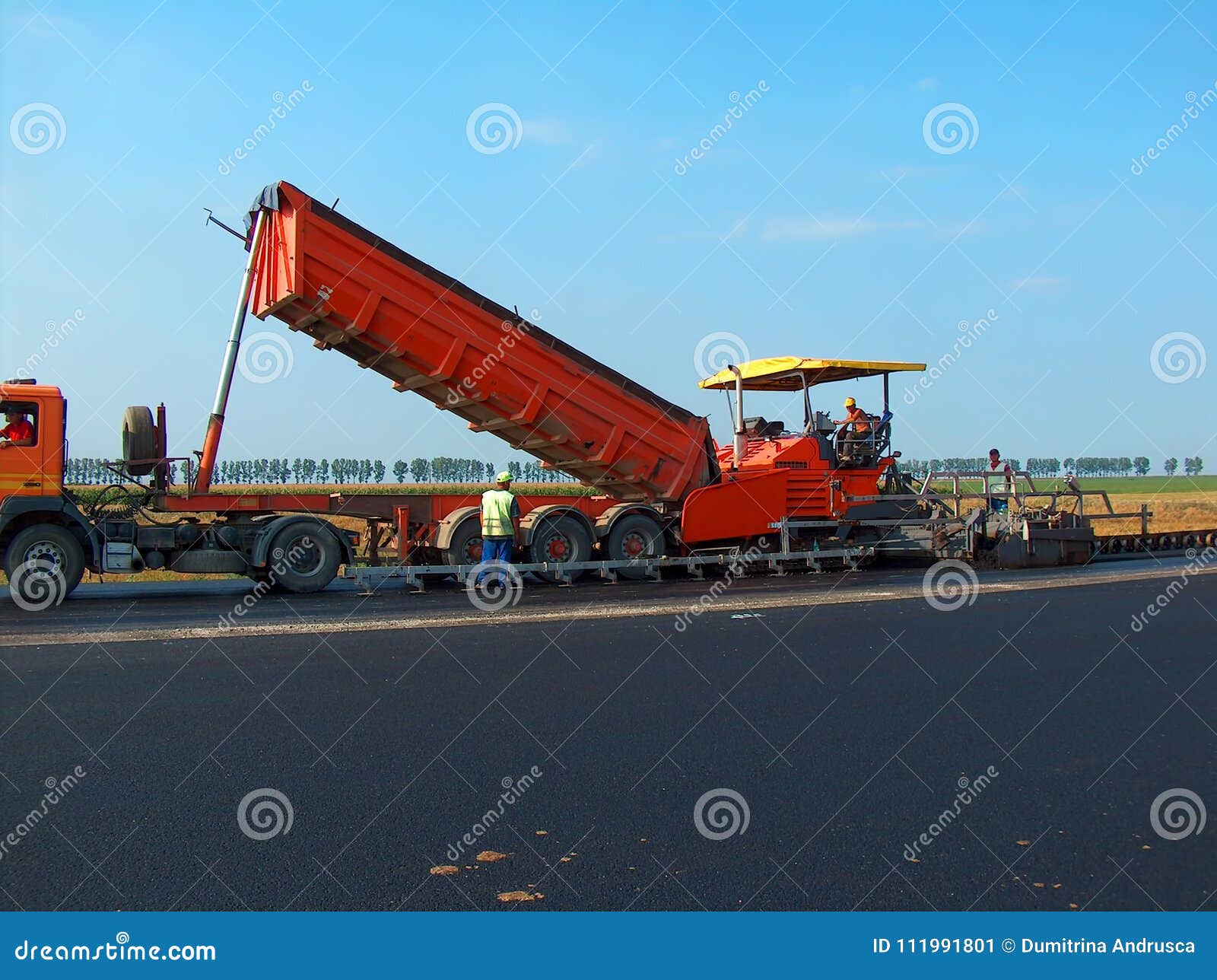 Truck unloads bitumen editorial photo. Image of heavy - 111991801