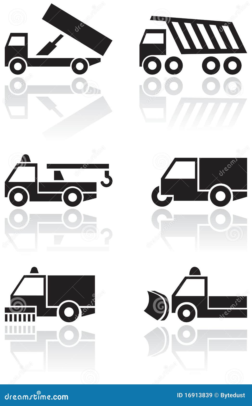 Truck or Van Symbol Vector Set. Stock Vector - Illustration of ...