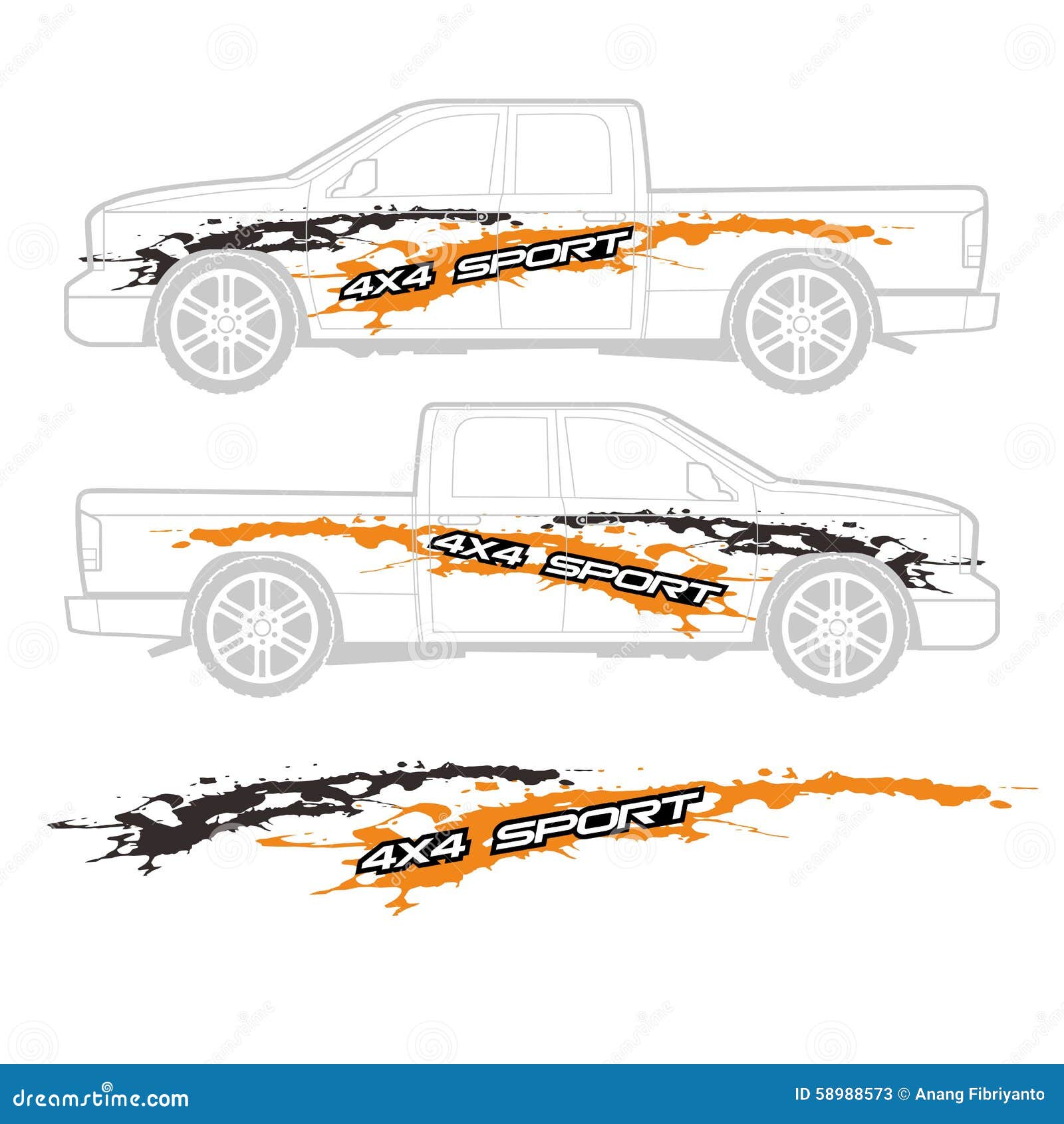 Truck and Vehicle Decal Graphic Design Stock Vector - Illustration of ...