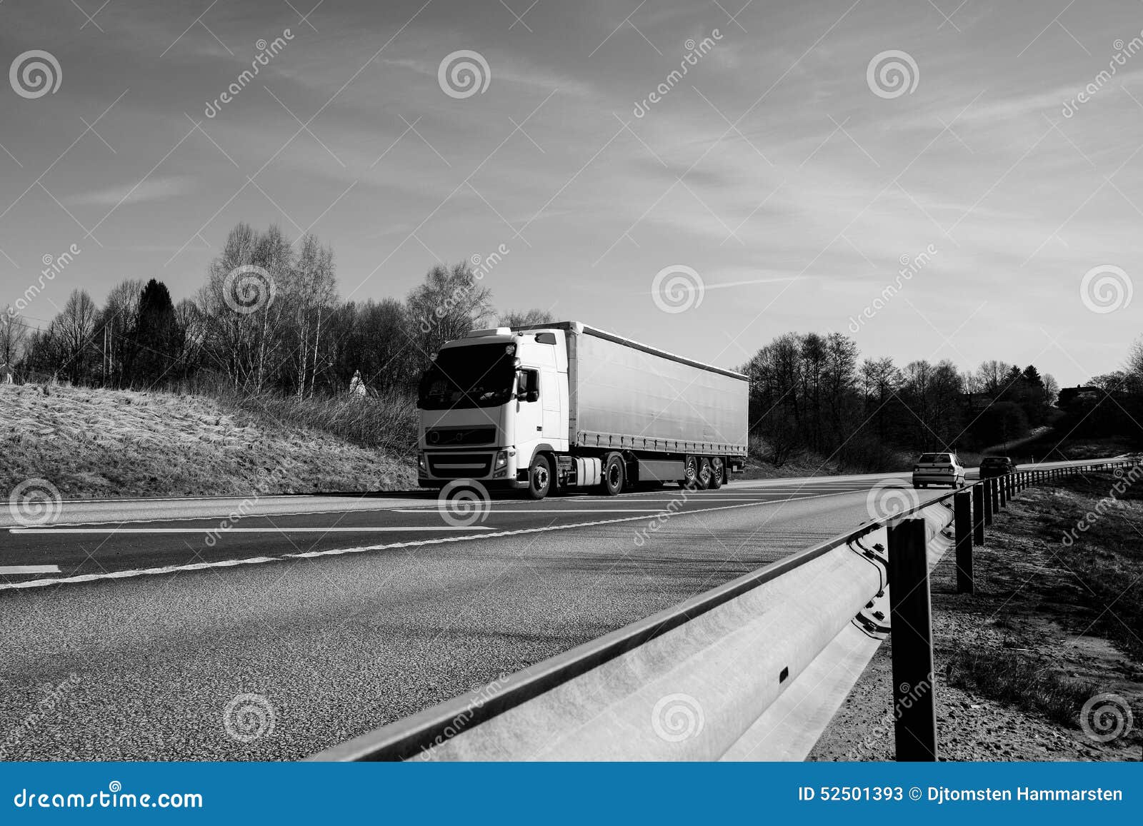 Truck an the way stock image. Image of move, moving, perspective - 52501393