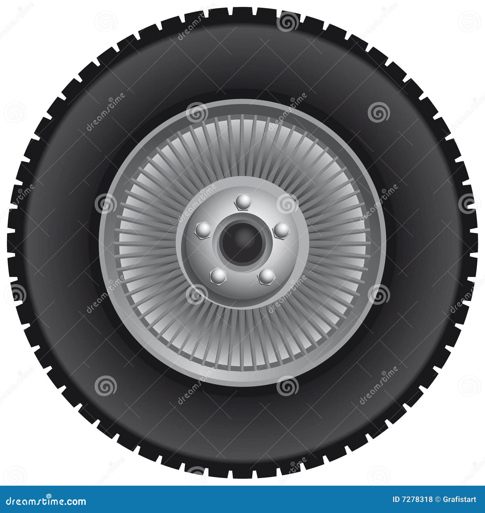 Truck wheel stock vector. Illustration of truck, wheel - 7278318