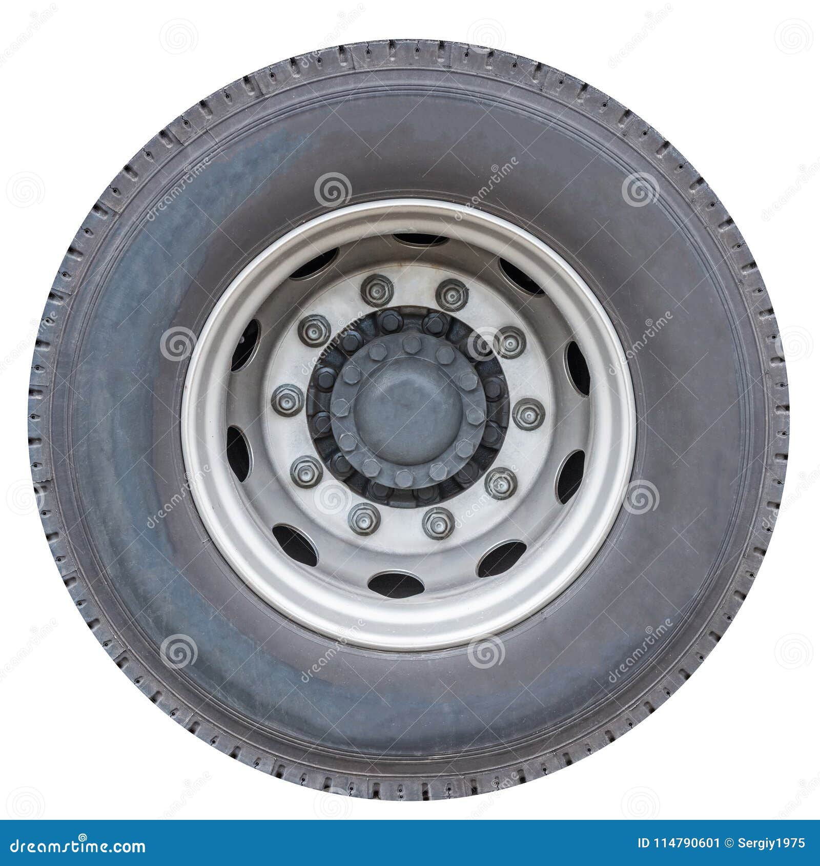 Truck Wheel Isolated on White Background Stock Image - Image of front ...
