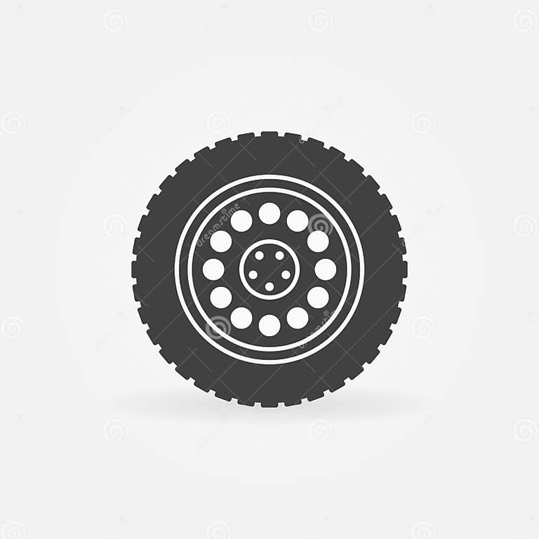 Truck Wheel Vector Icon or Design Element Stock Vector - Illustration ...