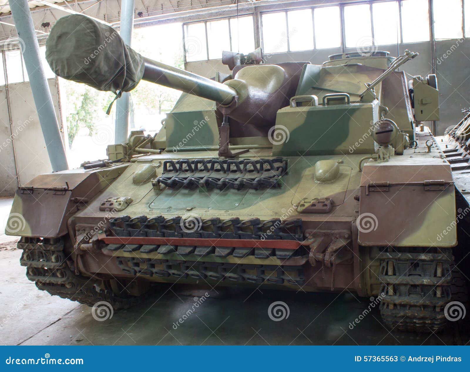 Truck and Wheels of the German Tank. Front View Tank Stock Image ...