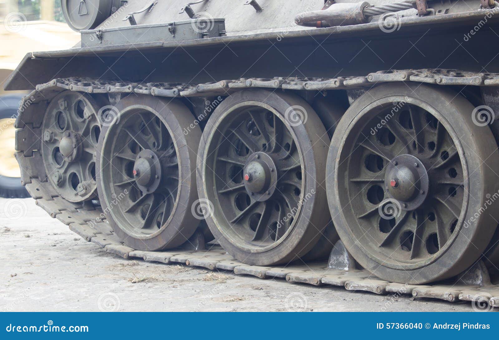 Truck and Wheels of the Soviet Tank. Stock Photo - Image of armored ...