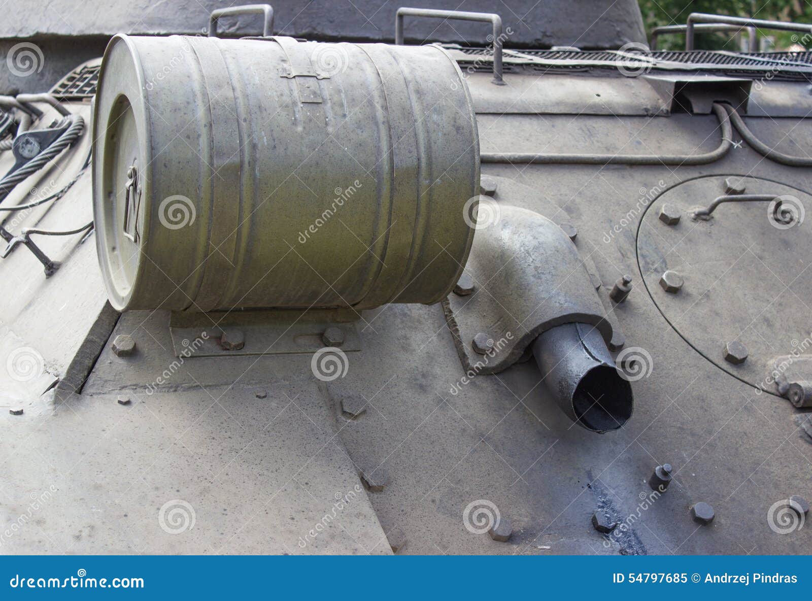Truck and Wheels of the Soviet Tank. Rear View Tank Stock Image - Image ...