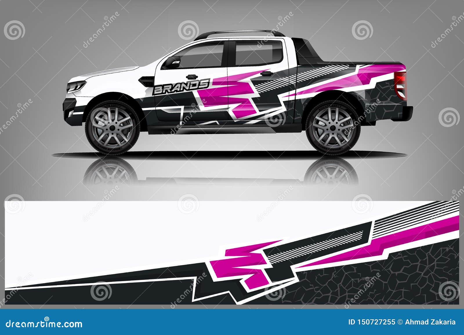 Truck Wrap Design for Company Stock Illustration - Illustration of ...
