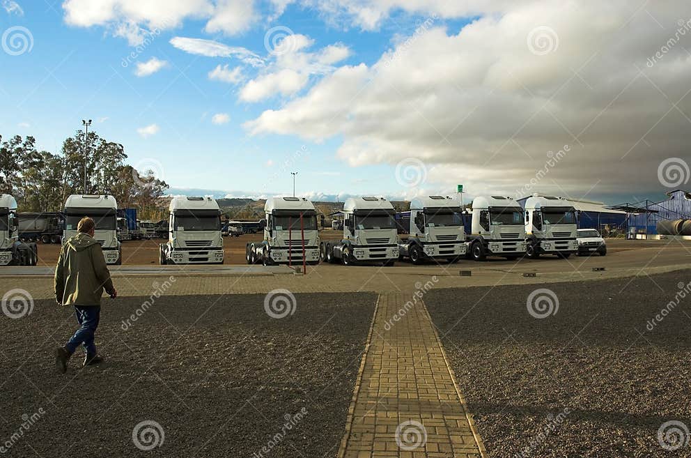 Truck Yard stock photo. Image of group, objects, carrying - 2003500
