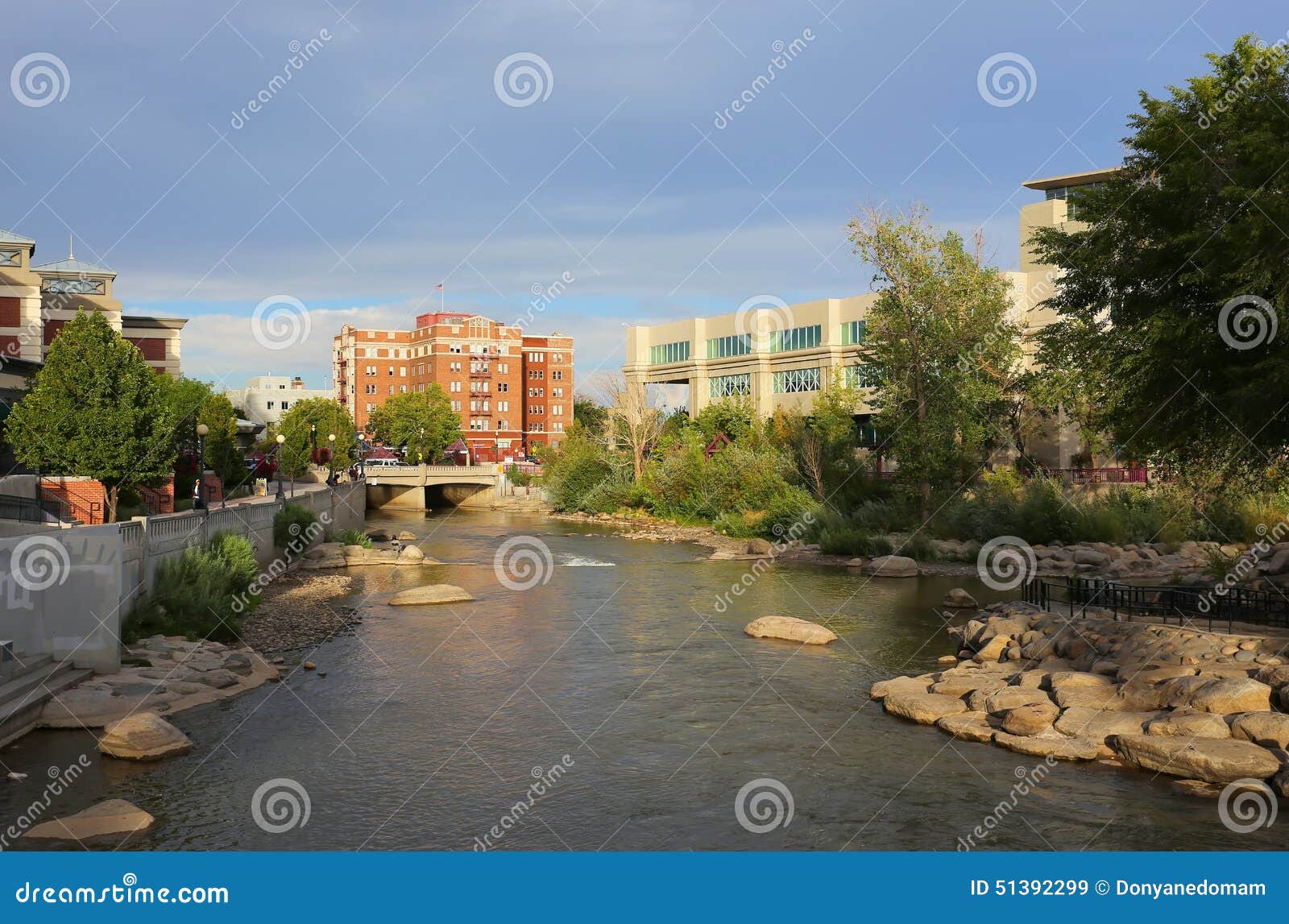 Truckee River in Downtown Reno, Nevada Stock Image - Image of reno ...