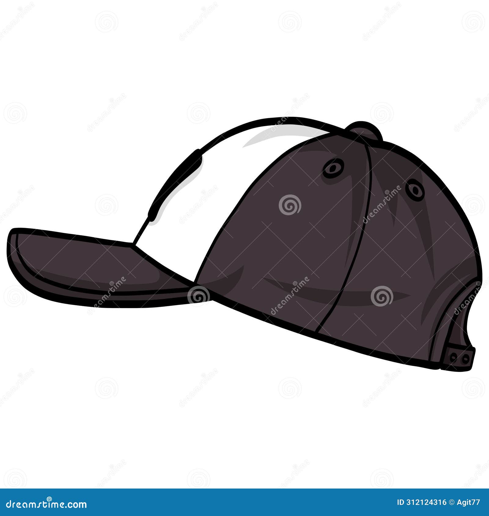 Trucker Hat Snapback Cap Drawing Vector Illustration Stock Vector ...