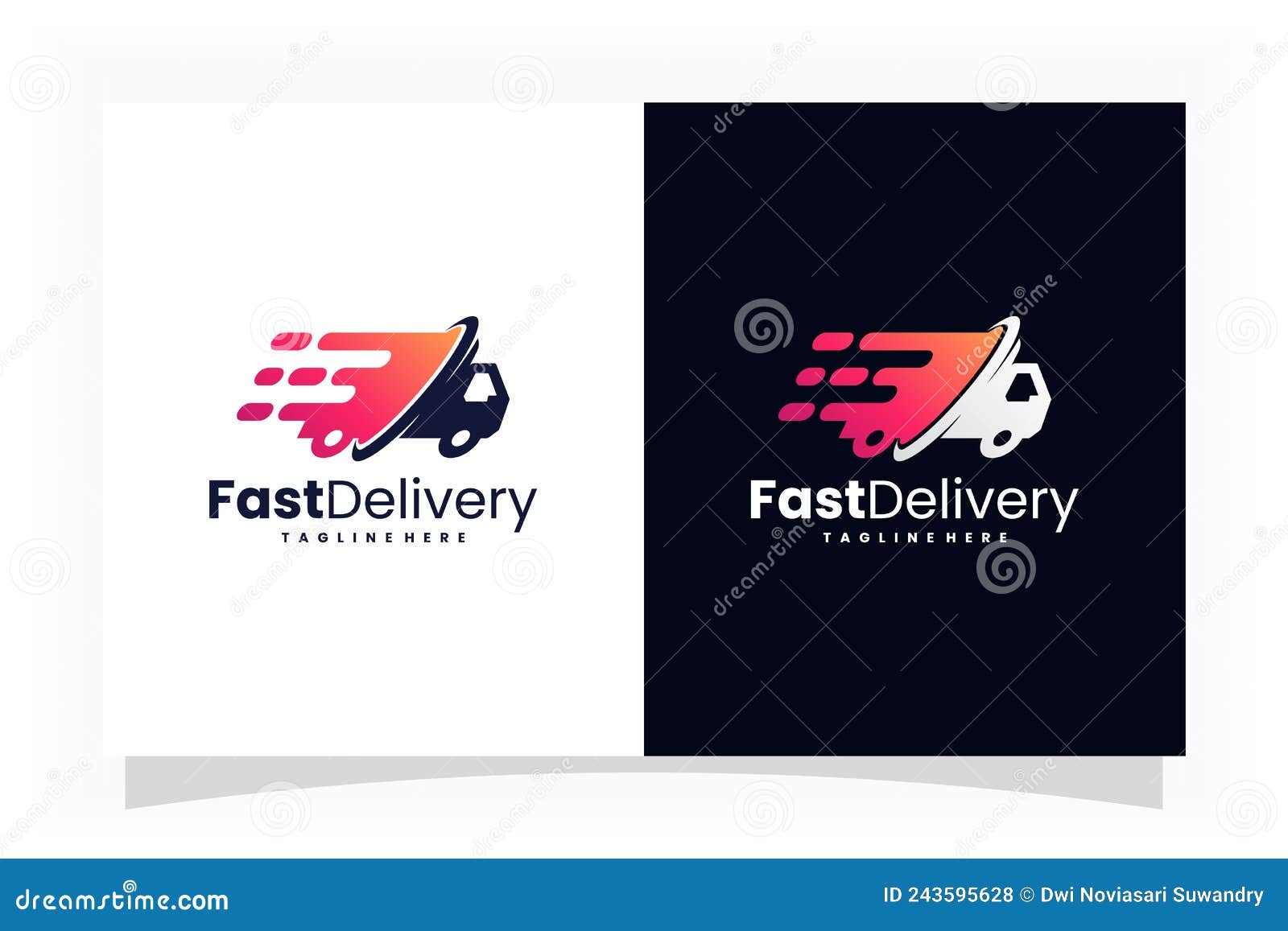 Trucking Delivery Logo, Fast Truck Vector, Logo Template Stock Vector ...
