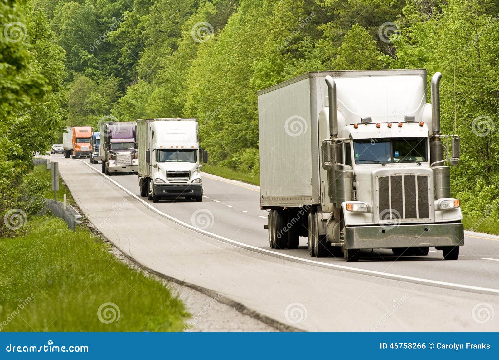 Trucks Driving Divided Roadway Stock Photos - Free & Royalty-Free Stock ...