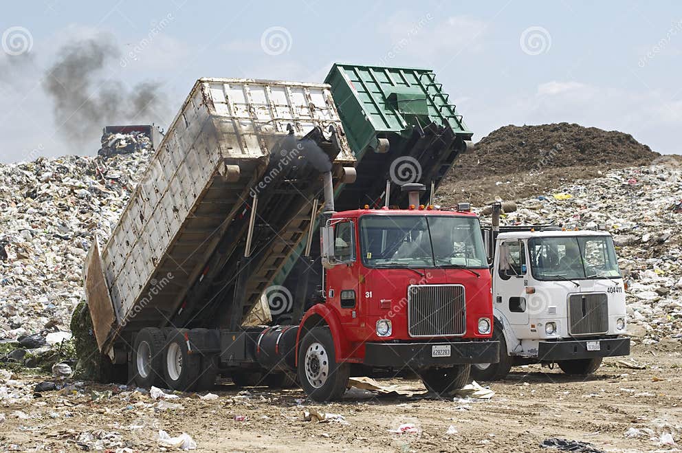 Trucks Dumping Waste stock image. Image of industry, dumping - 29659281