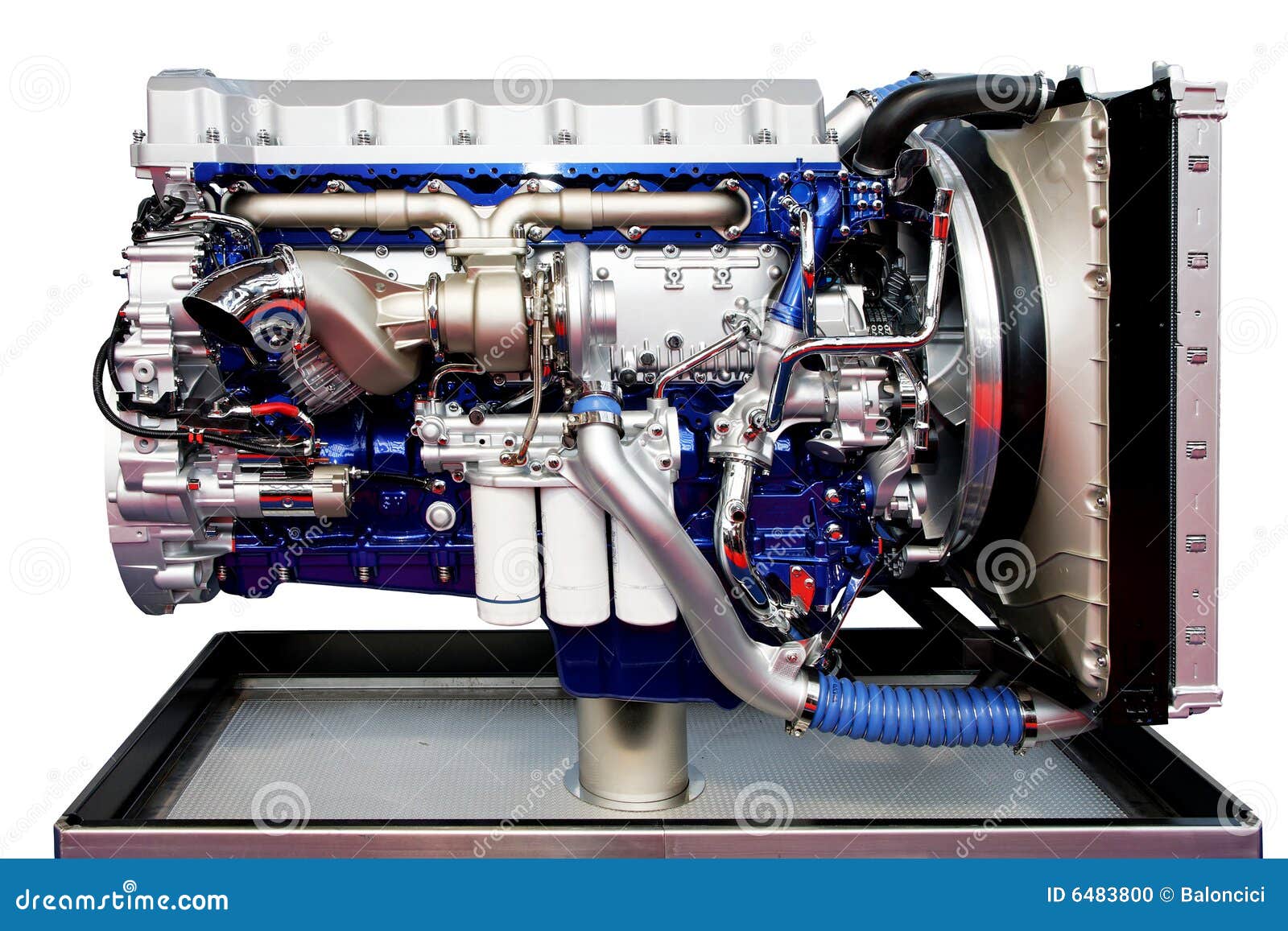 Trucks engine blue stock photo. Image of machine, gear - 6483800