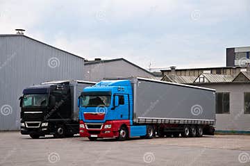 Trucks in a factory stock image. Image of building, workplace - 41393265