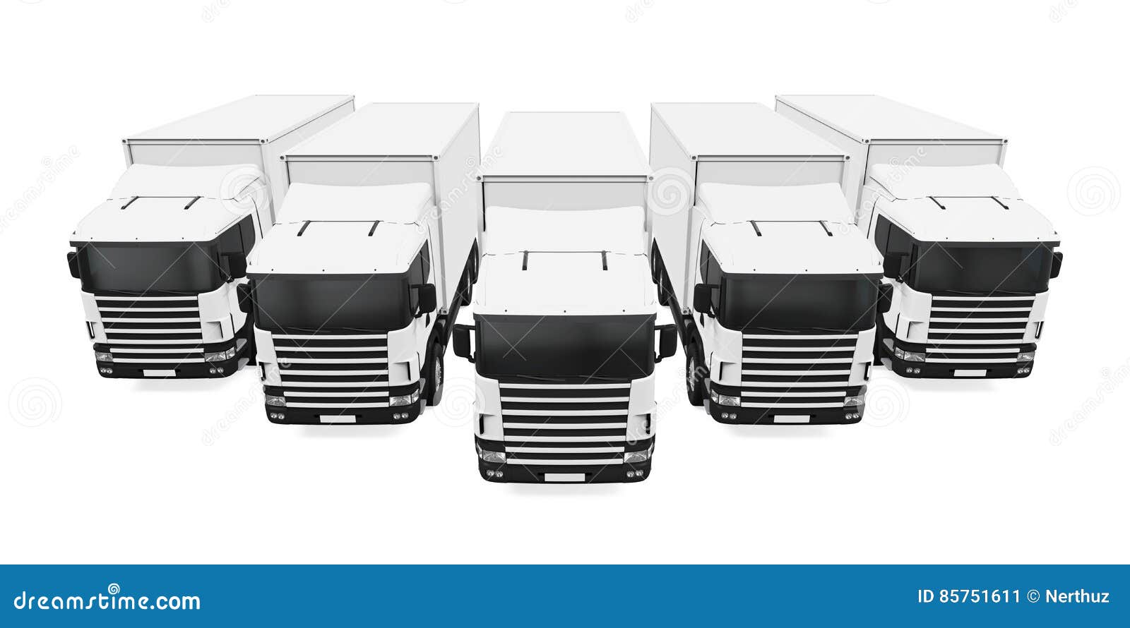 Trucks Fleet Positioning Royalty-Free Illustration | CartoonDealer.com ...