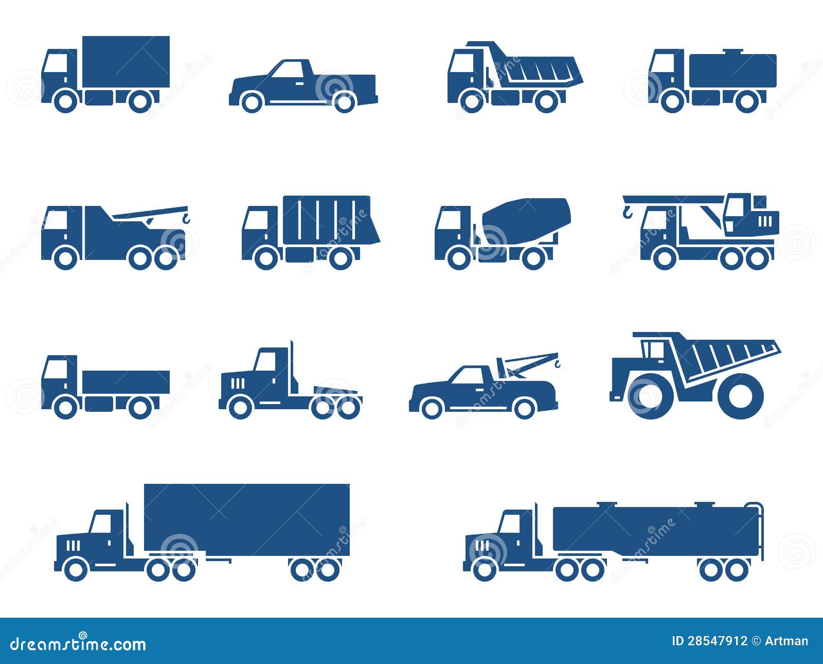Trucks Icons Set Stock Photography - Image: 28547912