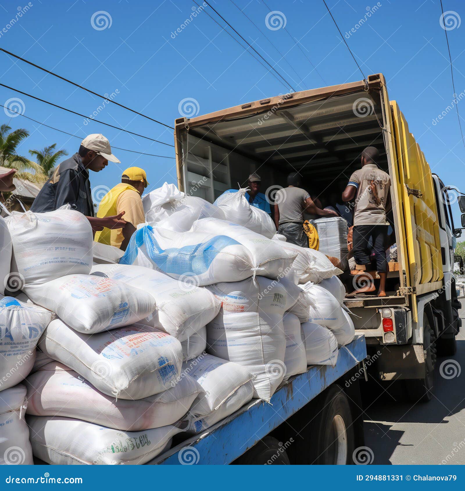 Trucks Loaded with Humanitarian Aid Stock Image - Image of main, future ...