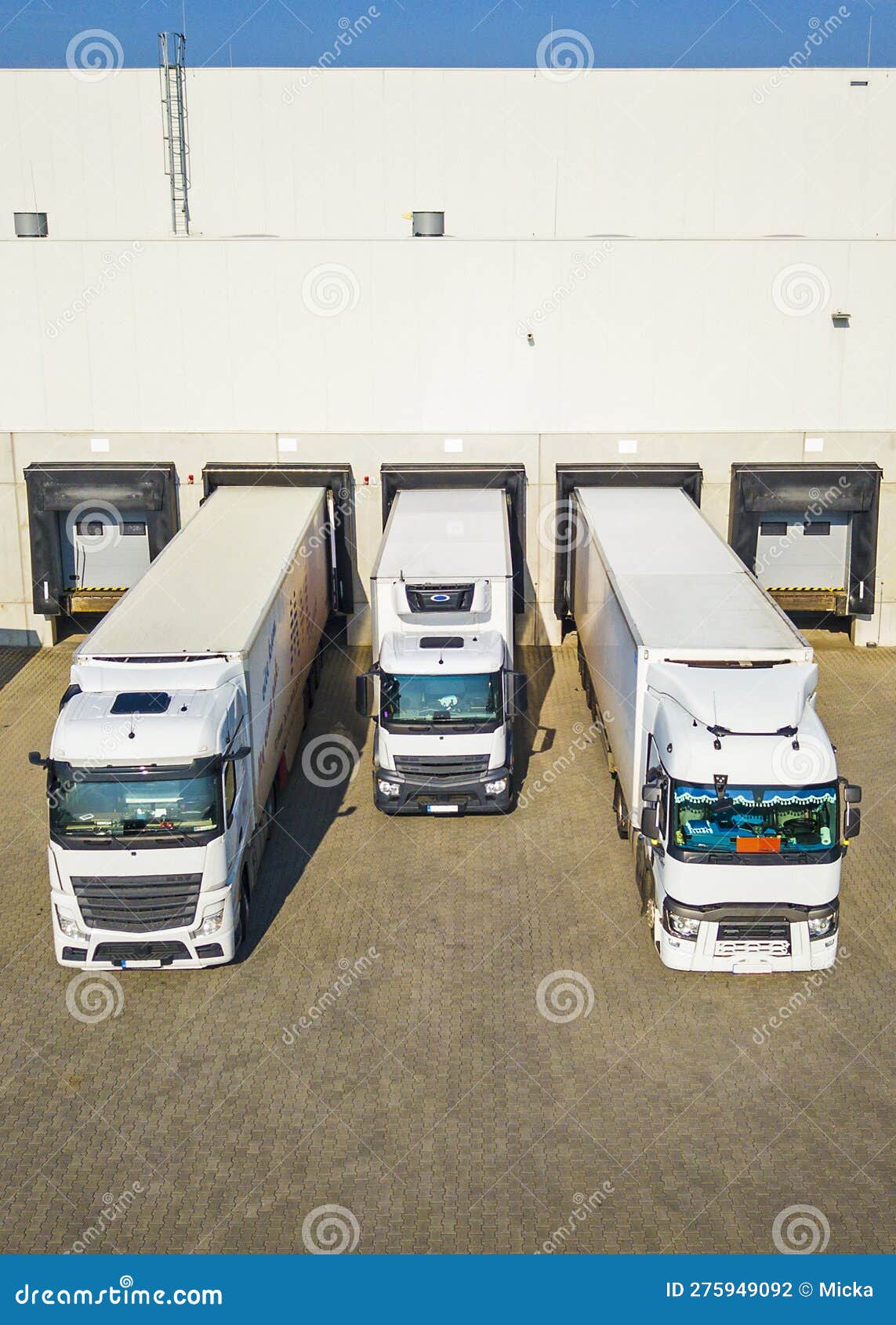 Trucks Loading At A Depot Of A Forwarding Agency - Transport And ...
