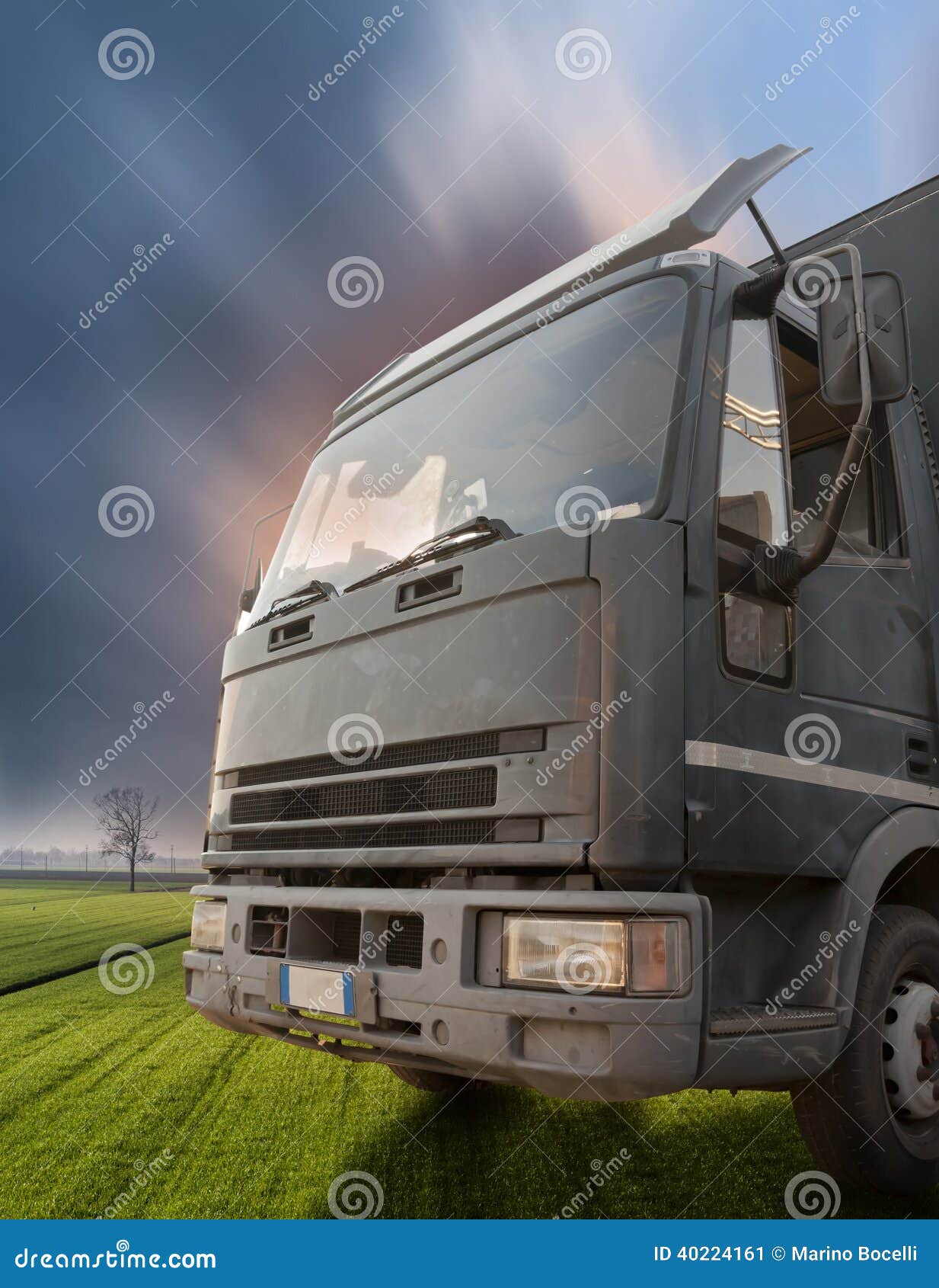 Trucks in nature stock image. Image of landscape, clouds - 40224161