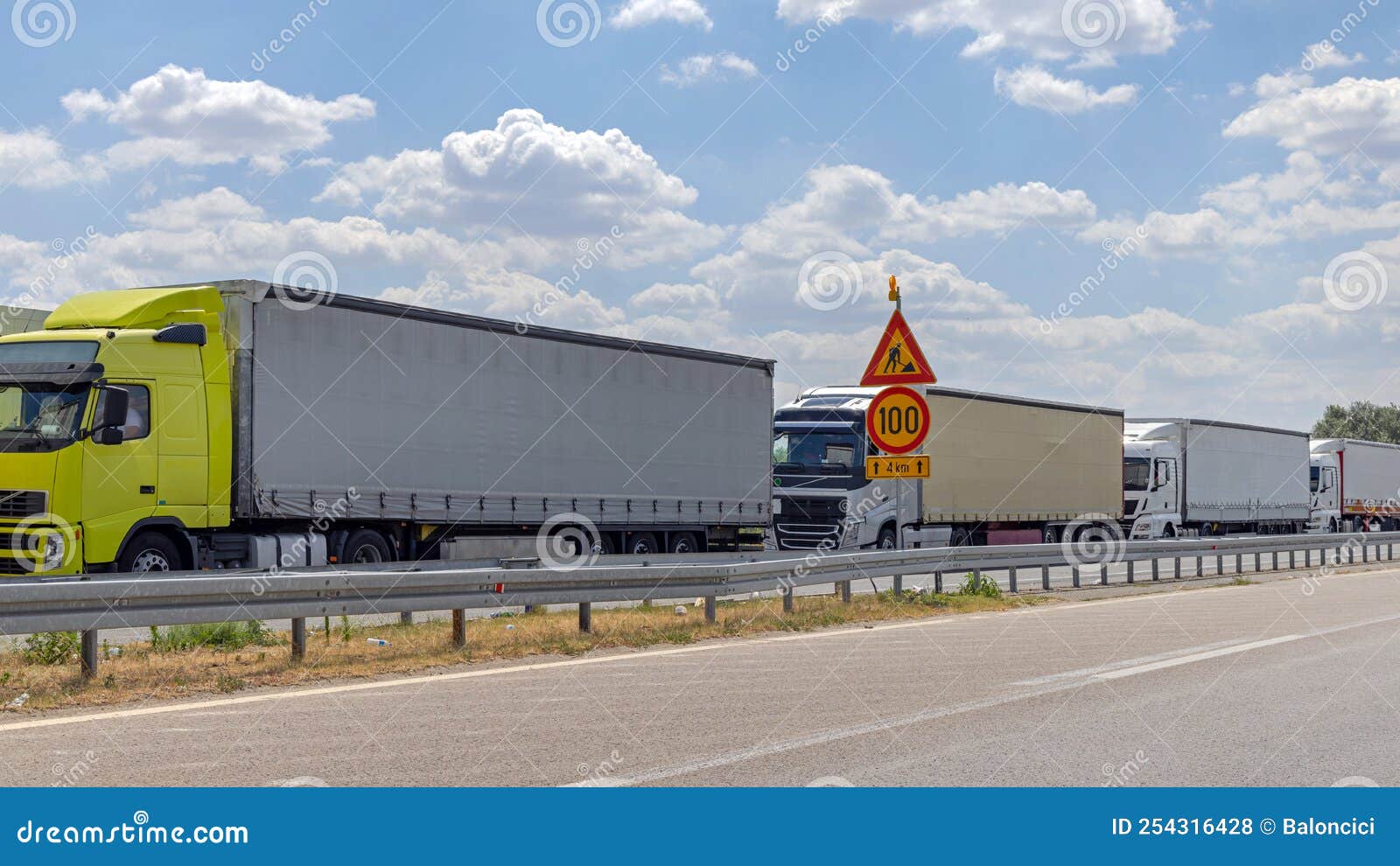 Trucks Queue Border stock photo. Image of stucked, entry - 254316428