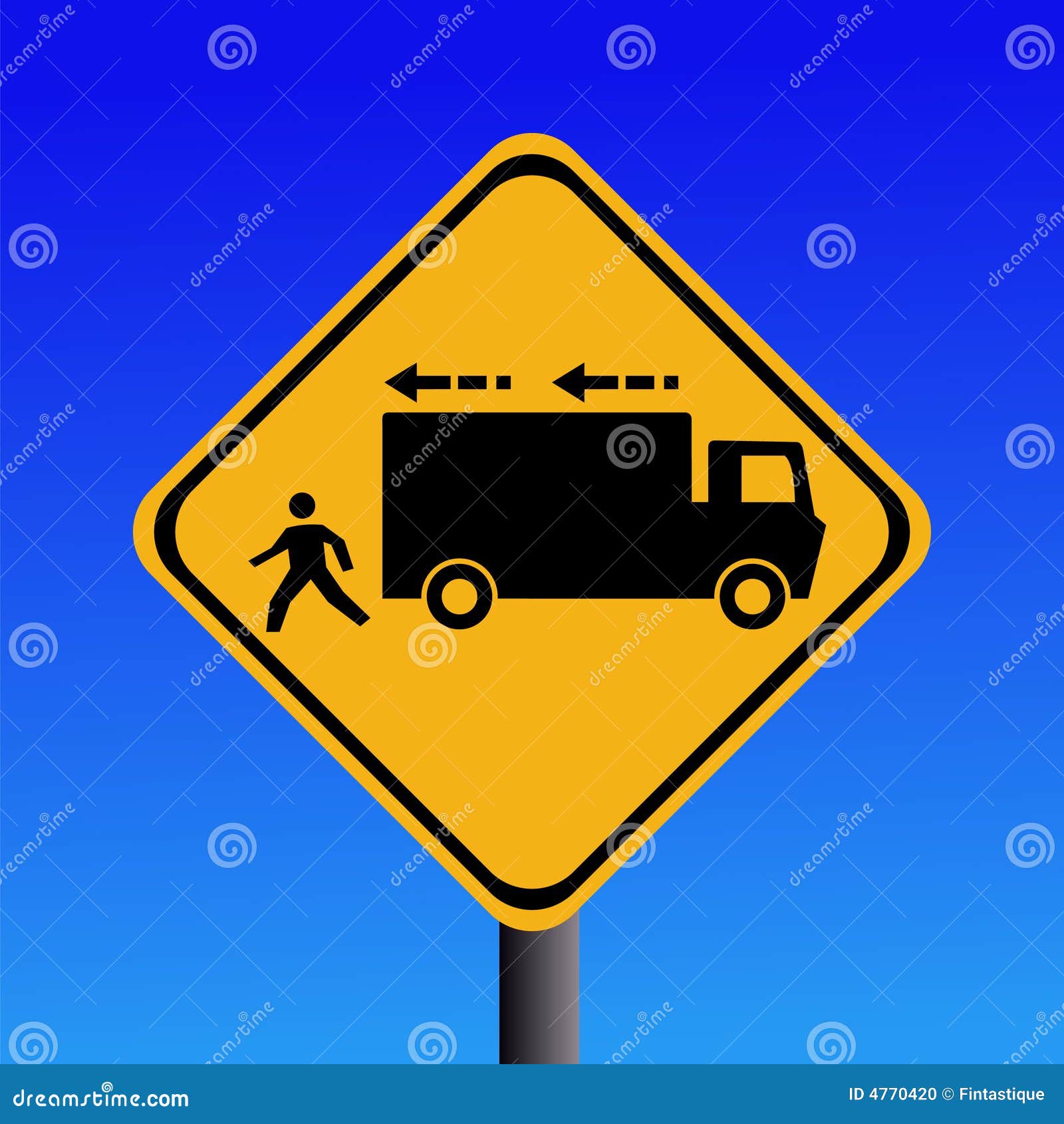 Trucks reversing sign stock vector. Illustration of transport - 4770420