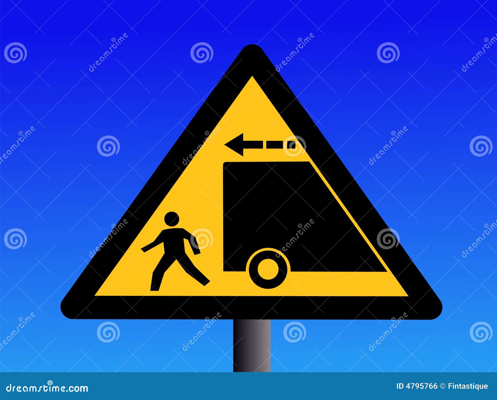 Trucks reversing sign stock vector. Illustration of warning - 4795766