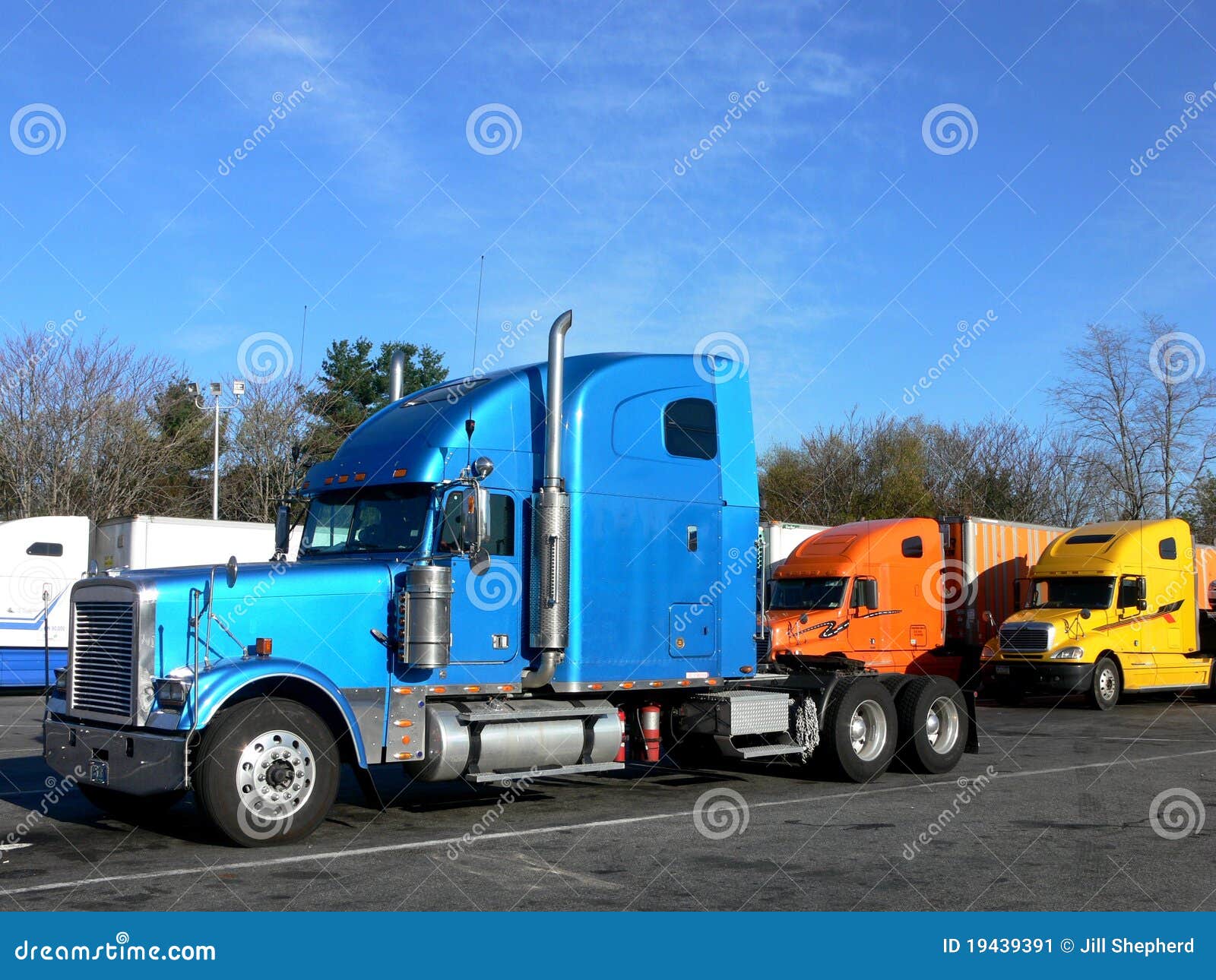 Trucks: side view stock image. Image of lorries, logistics - 19439391