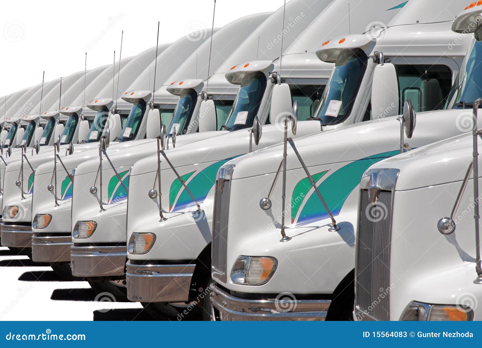 Trucks Truck Fleet in a Row Stock Image - Image of mover, depot: 15564083