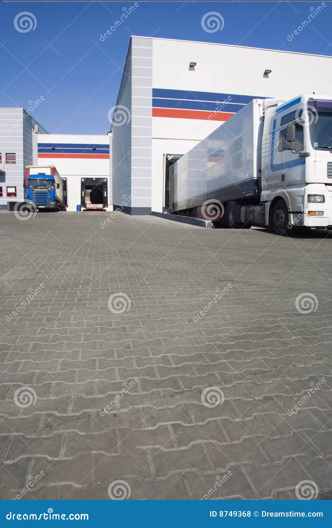 Trucks Unloading stock photo. Image of parked, forwarding - 8749368