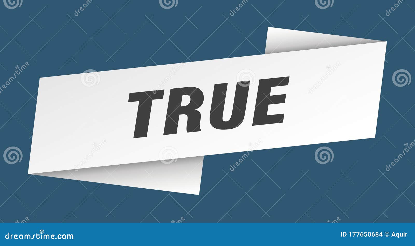 True Banner Template. True Ribbon Label Stock Vector - Illustration of ...
