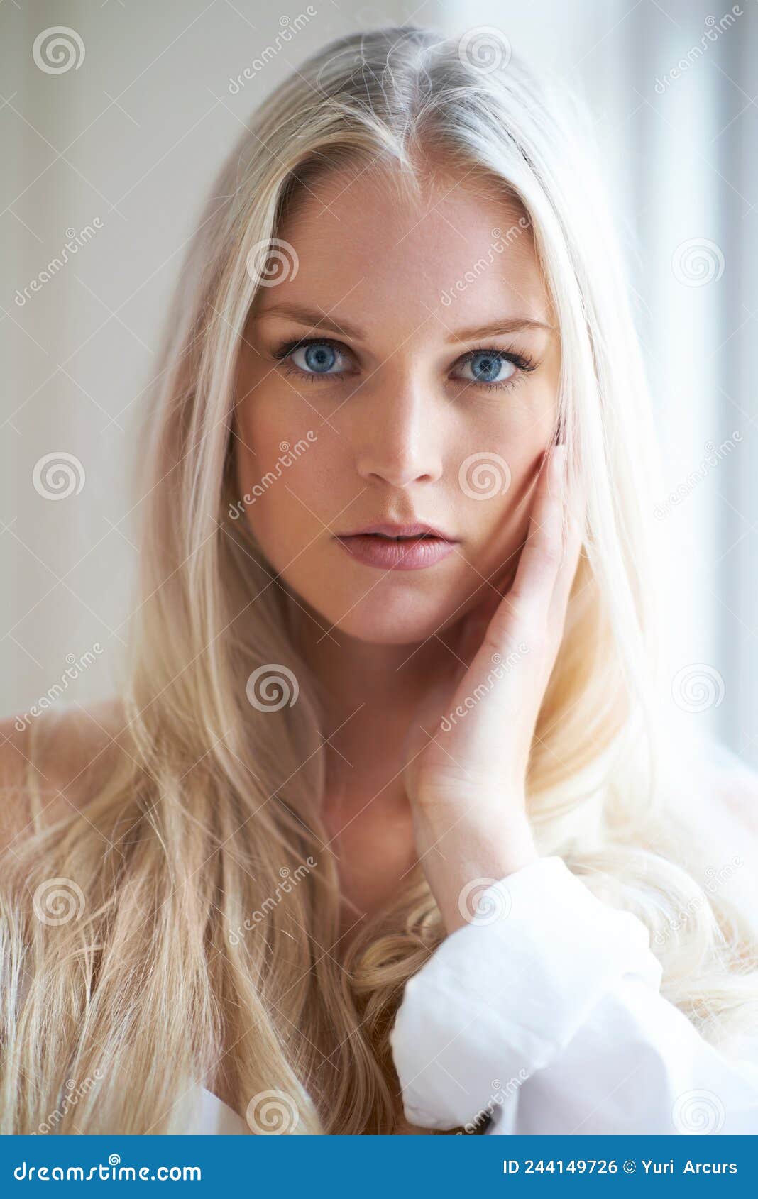 True Beauty Closeup Portrait Of An Attractive Woman In Her Bedroom