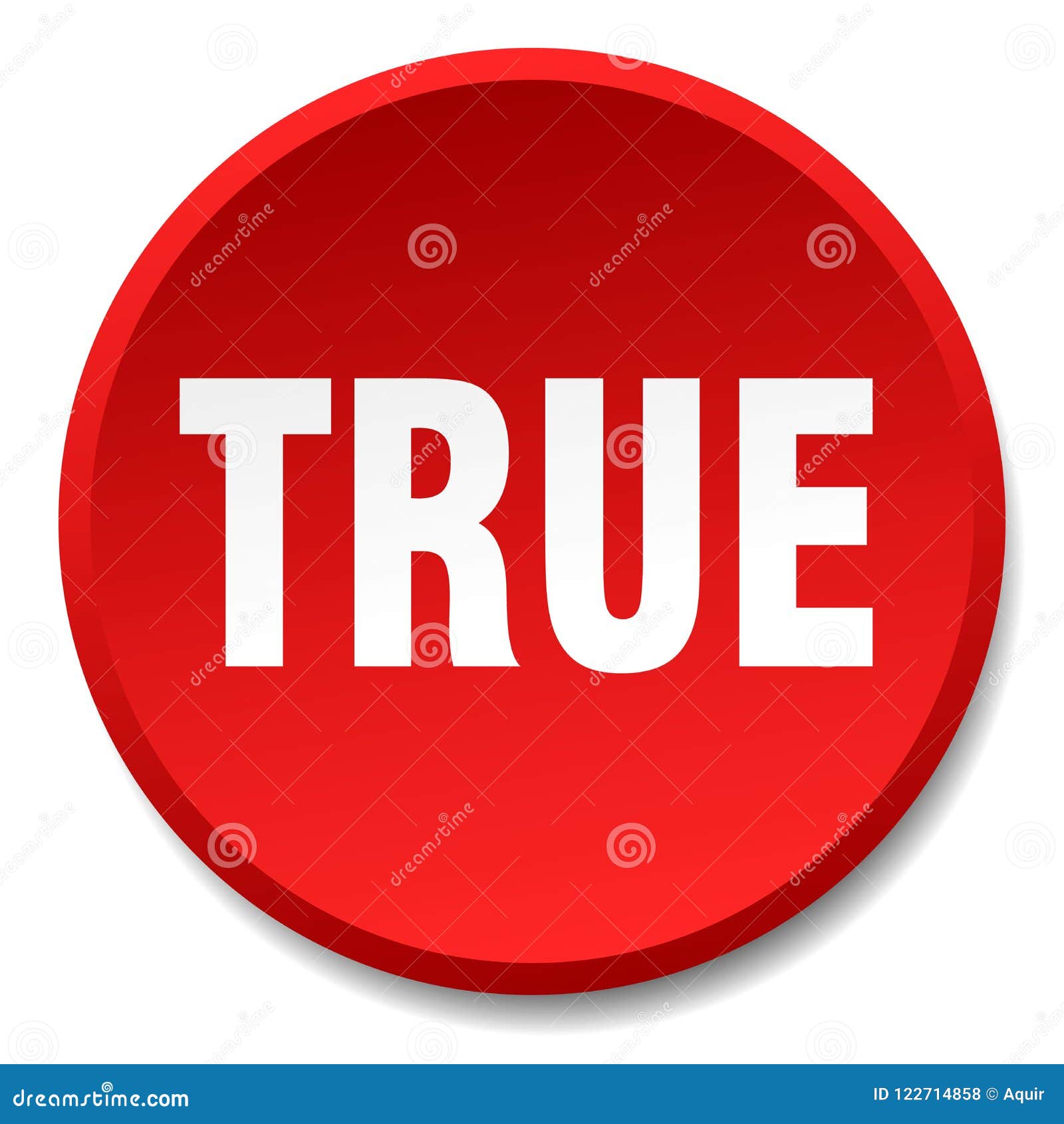 True button stock vector. Illustration of shine, shadow - 122714858