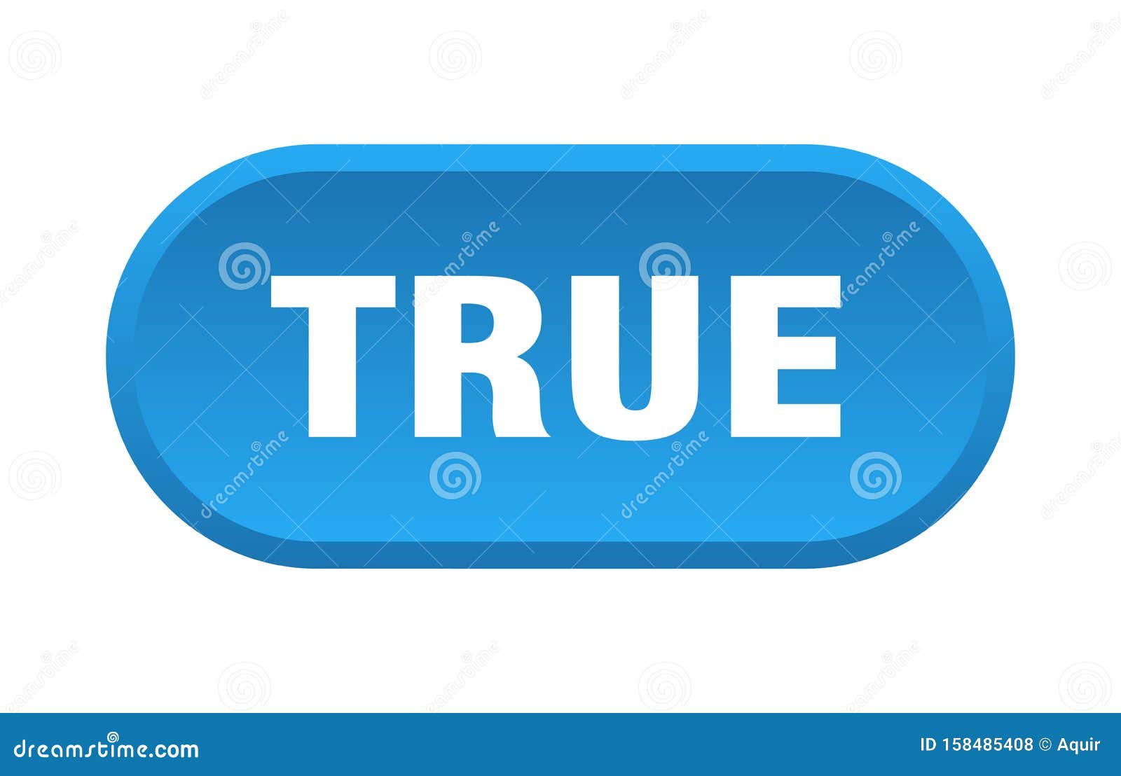 True button stock vector. Illustration of flat, banner - 158485408