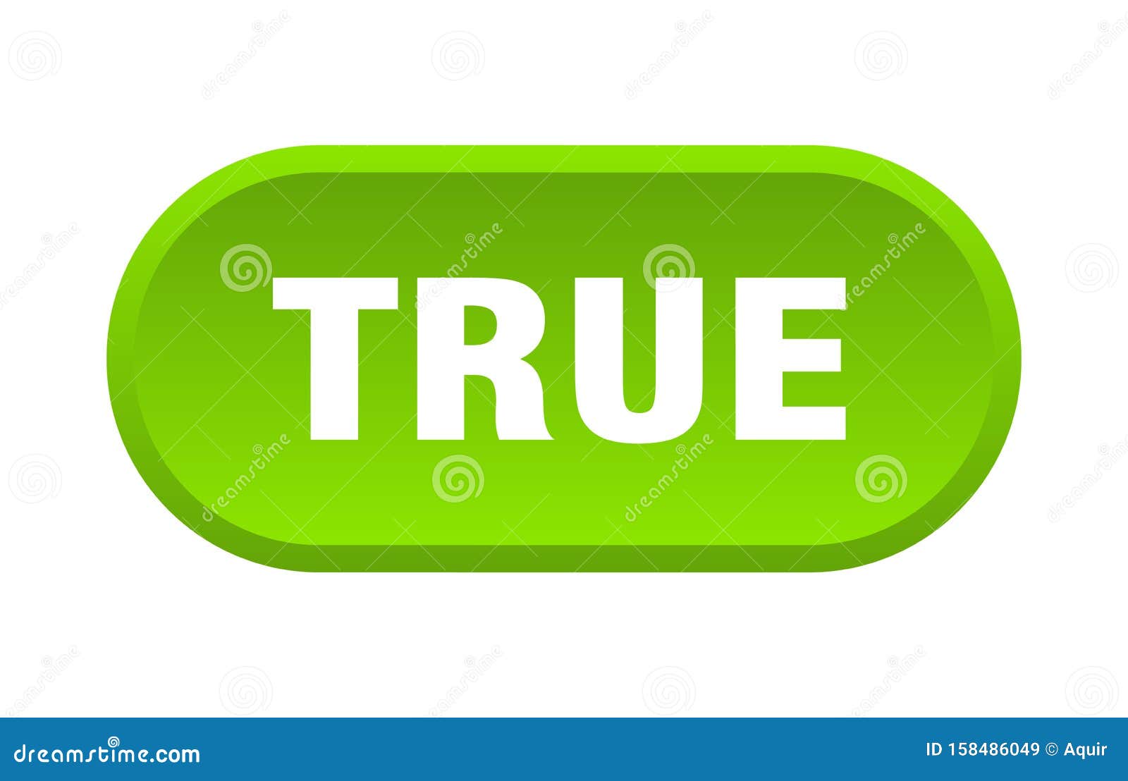 True button stock vector. Illustration of notice, seal - 158486049