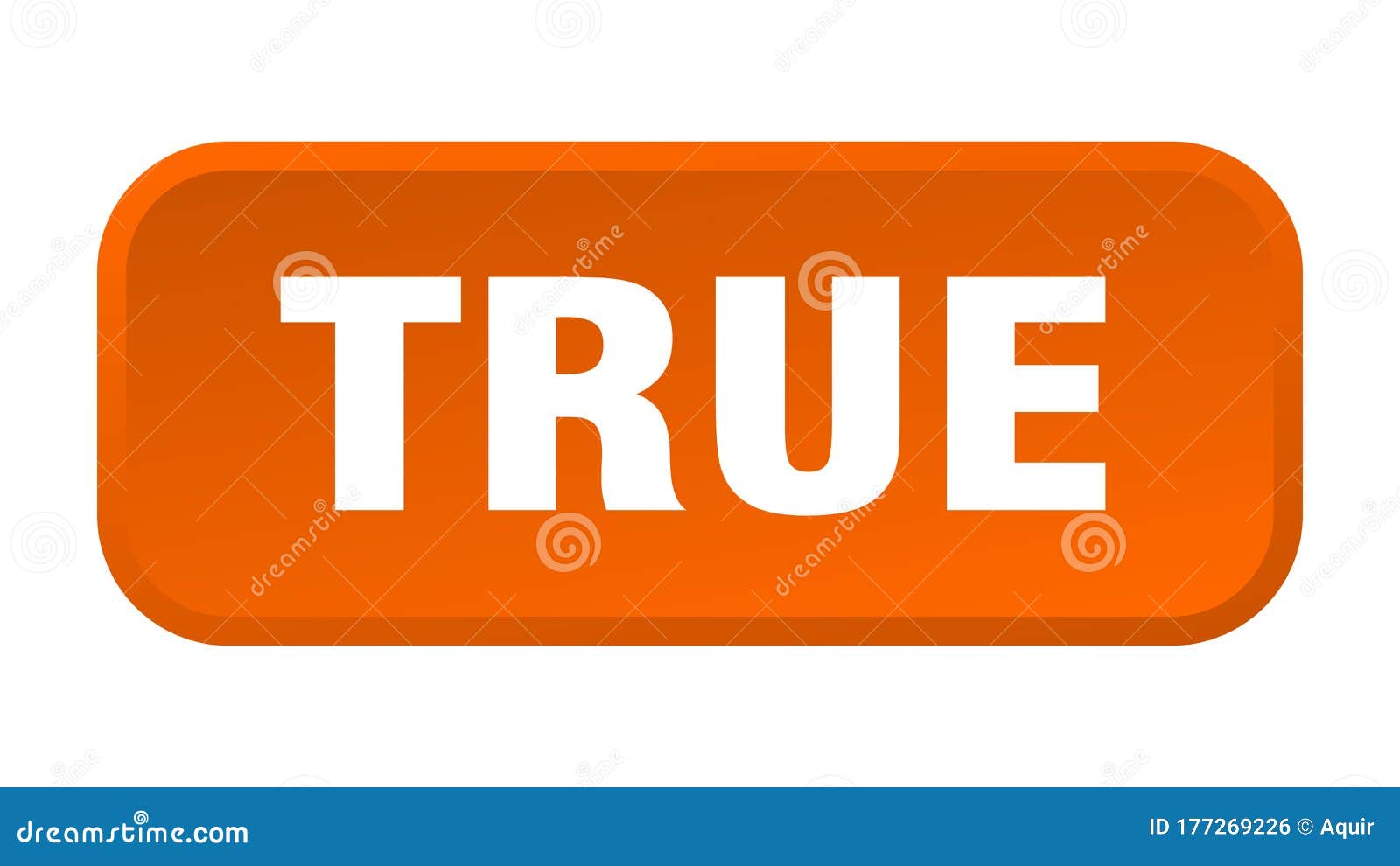 True Button. True Square 3d Push Button Stock Vector - Illustration of ...