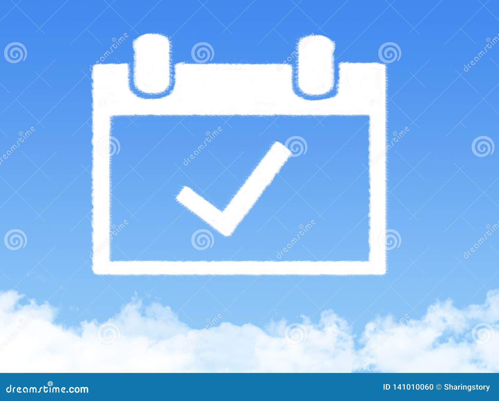 True calendar cloud shape stock illustration. Illustration of calendar ...