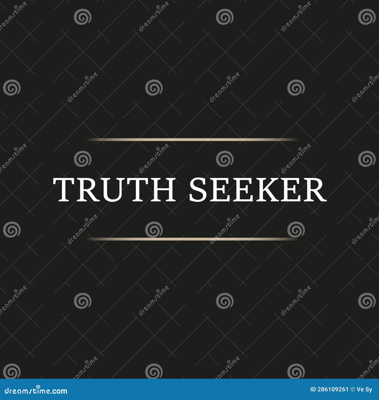 TRUTH SEEKER stock image. Image of advertising, brand - 286109261