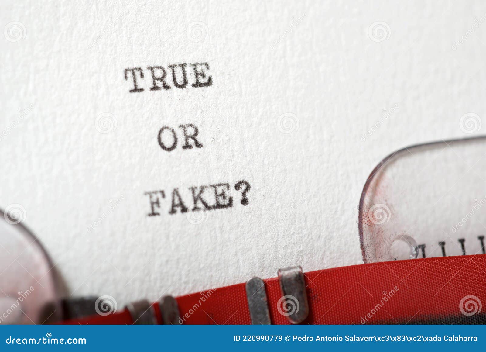 True or fake stock image. Image of message, phrase, sentence - 220990779