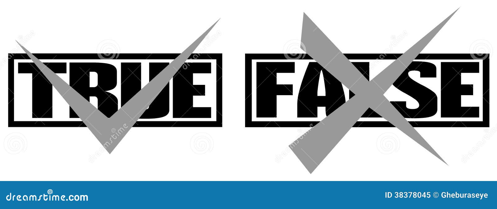 True Or False Cartoon Vector | CartoonDealer.com #38378045